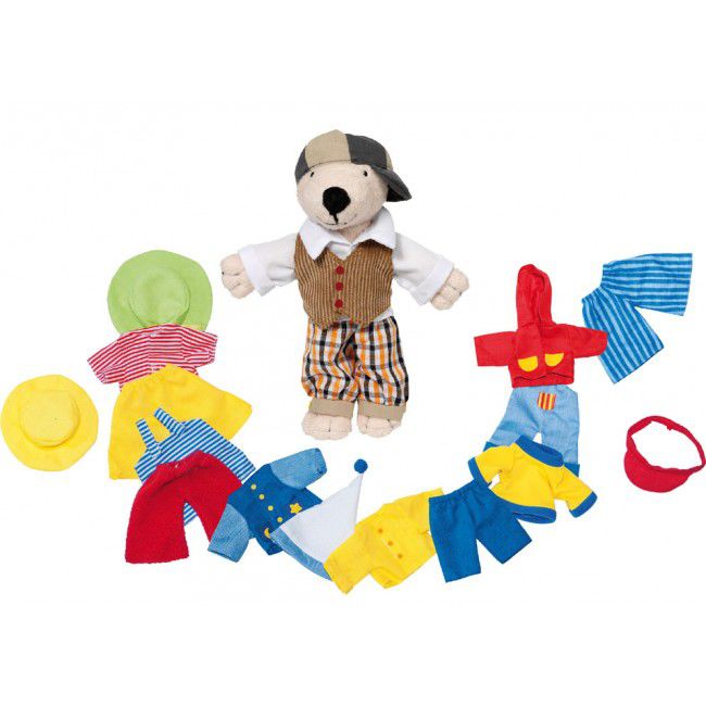 Goki - Anziehpuppe Bär Set 51798 – Stekora Family
